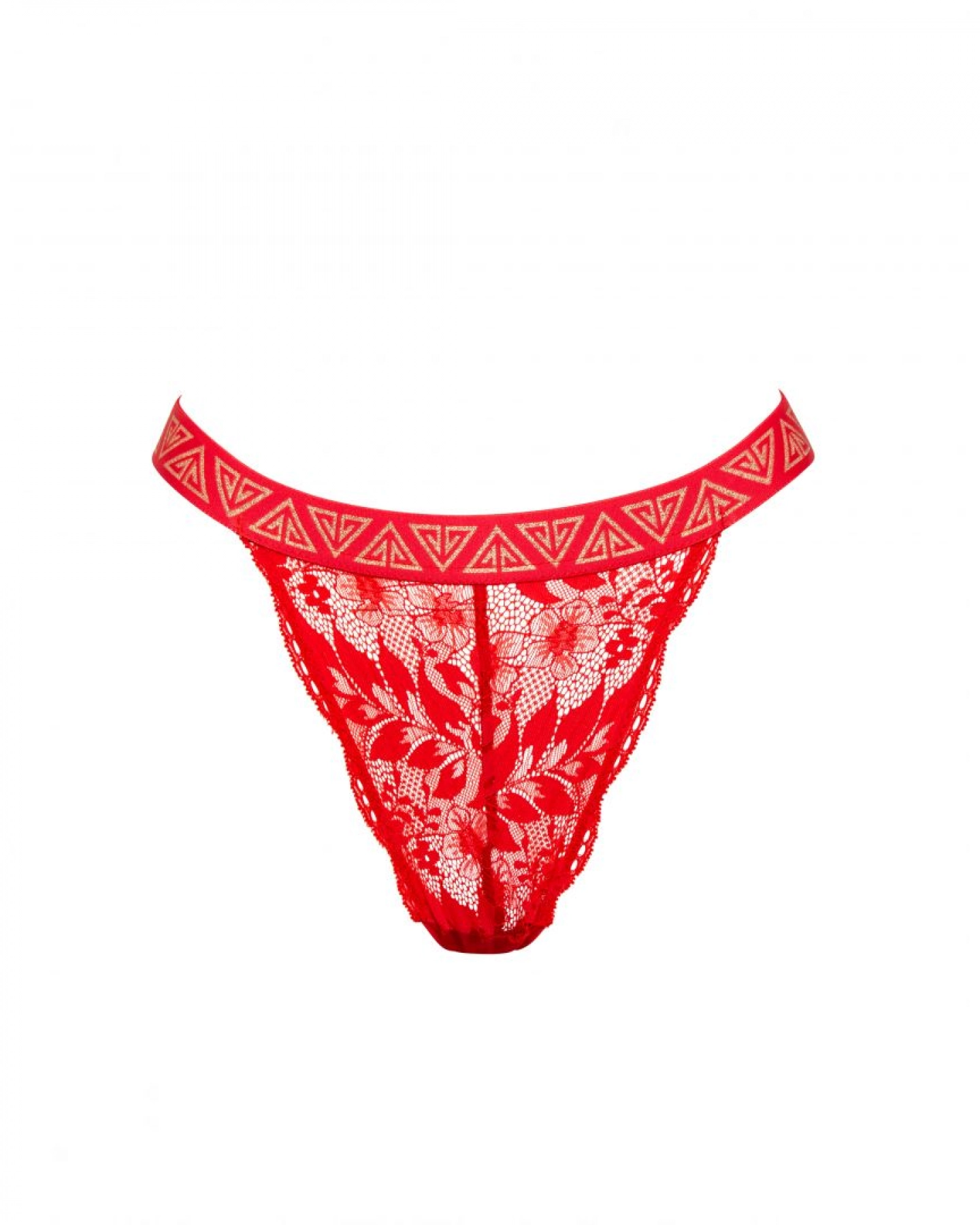 Red Lace Thong Panties L Vivien Vance